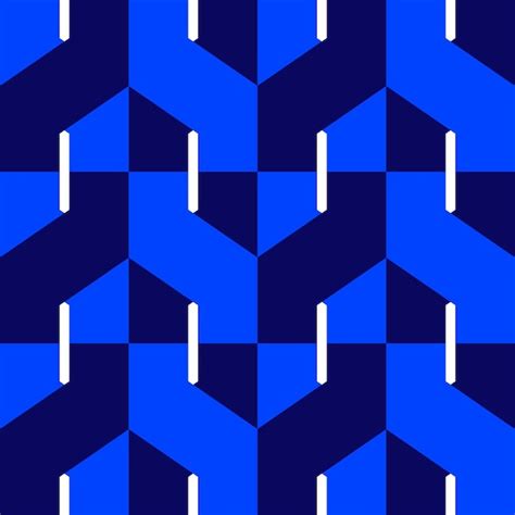 Premium Vector Abstract Zigzag Shapes Blue Seamless Vector Pattern
