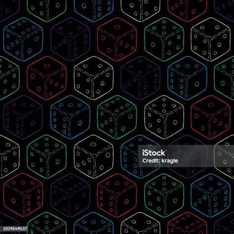 주사위 낙서 원활한 패턴입니다 벡터 반복 패턴 그림입니다 배경 주제에 대한 스톡 벡터 아트 및 기타 이미지 배경 주제 주사위 3차원 형태 Istock