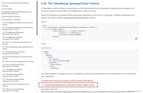 Unable To Find Gatewayfilterfactory With Name Tokenrelay