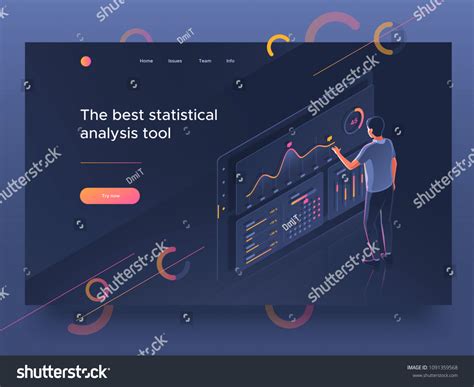 People Interacting Dashboard Data Analysis Statistics Stock Vector Royalty Free
