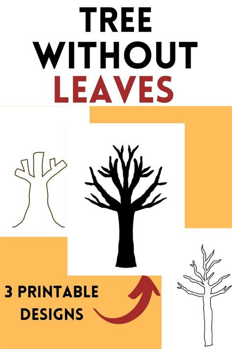 Free Printable Tree Without Leaves For Crafts