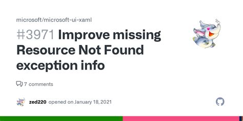 Improve Missing Resource Not Found Exception Info · Issue 3971 · Microsoftmicrosoft Ui Xaml