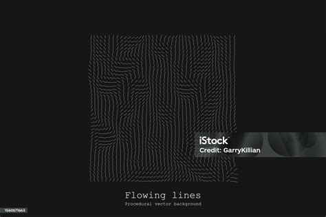 Abstract Line Matrix Pattern Noise Flow Dynamic Stock Illustration