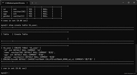 Mysql基础篇——sql通用语法、分类、ddl和数据类型 Csdn博客
