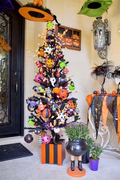 Spooky Halloween Tree Decorations Adornos Para La Puerta De Halloween