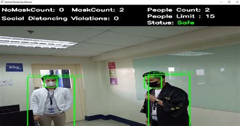 GitHub Carl Marasigan Sentinel Software FaceMask Detector With Physical Distancing And People