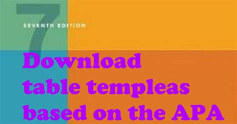 Health Psychology Stats APA Templates And Ethics APA Style Report Table Templates Word