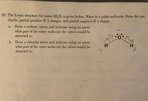 Solved 10 The Lewis Structure For Water H O Is Given