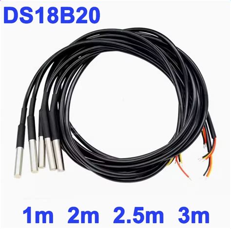 Ds18b20 Waterproof Digital Humidity Temperature Sensor Thermal Probe 1 2 3 2 5m Eur 2 14