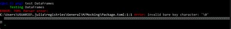 Corrupted Projecttoml Andor Manifesttoml Files New To Julia