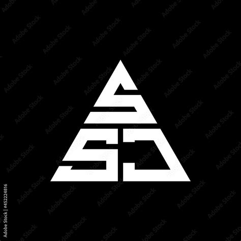 SSJ Triangle Letter Logo Design With Triangle Shape SSJ Triangle Logo Design Monogram SSJ