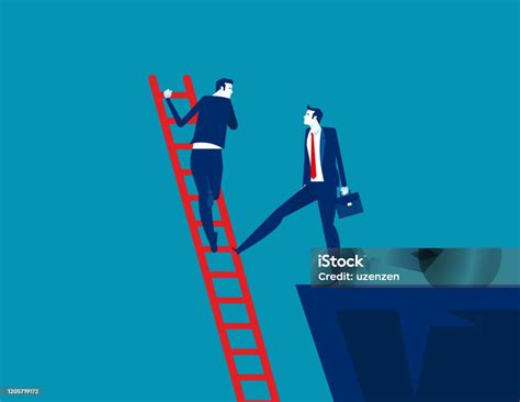 비즈니스 비윤리적 경쟁 개념 비즈니스 경쟁 벡터 일러스트 동료 배신 플랫 비즈니스 만화 스타일 경영자에 대한 스톡 벡터 아트 및 기타 이미지 Istock