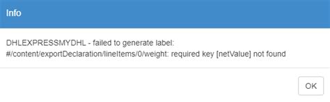Dhlexpressmydhl Failed To Generate Label Contentexportdeclaration
