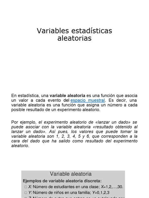 Variables Aleatorias Pdf