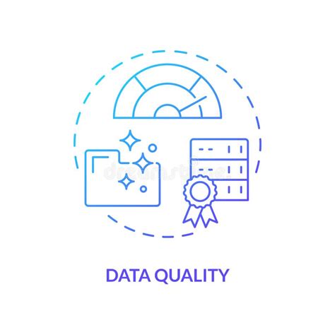Data Quality Blue Gradient Concept Icon Stock Vector Illustration Of Icon Vector 272163454
