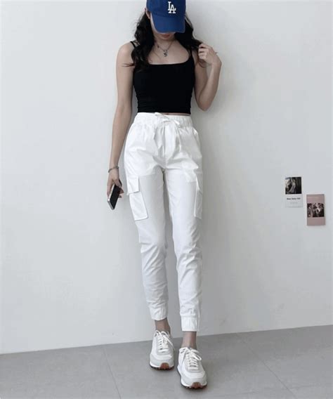 코시보 여성조커팬츠 여자조거팬츠 흰색 여름 린넨 키작녀 스판 카고 커플 밴딩 키큰여자 편한 바지