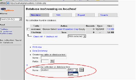 Creating Collection In Phpmyadmin Download Scientific Diagram