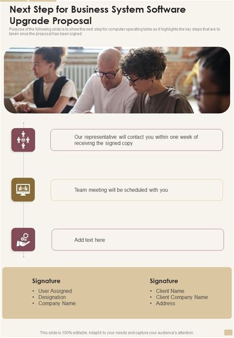 Next Step For Business System Software Upgrade Proposal One Pager Sample Ex