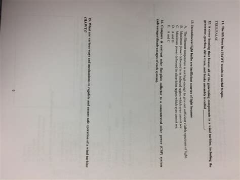 Solved The Lift Force In A Hawt Result In Useful Torque