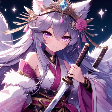Silver Samurai Wolf Girl 4 By Lunaranimeempire On Deviantart