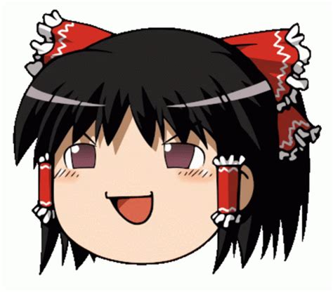 Touhou Yukkuri Sticker Touhou Yukkuri Reimu Odkrywaj I Udost Pniaj Gif Y