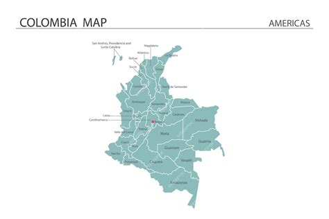 콜롬비아 지도 벡터 그림 지도에는 모든 지방이 있고 콜롬비아의 수도를 표시합니다 프리미엄 벡터 콜롬비아 지도 벡터 그림 지도에는 모든 지방이 있고 콜롬비아의 수도를 표시합니다 프리미엄 벡터