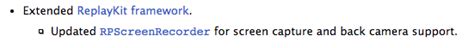 Swift3 Is It Possible Now To Record Screen On Ios 11 Stack Overflow