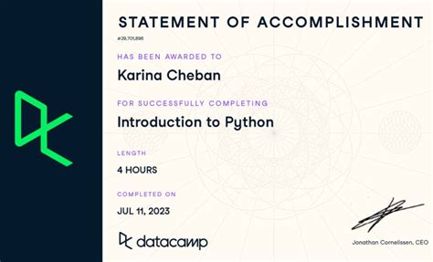 Karina Cheban On Linkedin Python Datacamp Datacareer Dataanalyst Pythonlearning