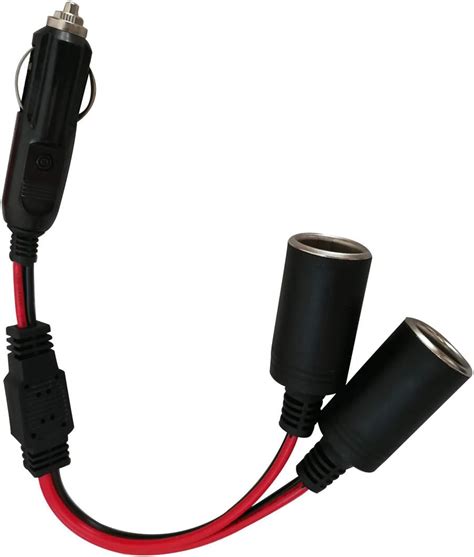 Amazon Com Dongge V Car Cigarette Lighter Male Female Output Power Splitter Cable Y
