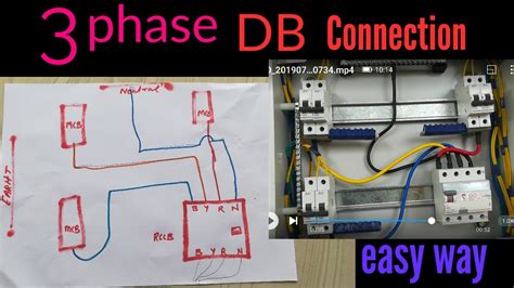 3phase Distribution Db Box Wiring Diagram Youtube
