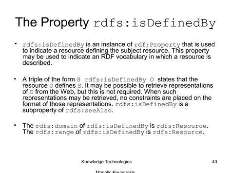 Introduction To Rdf Schema Revised Complete Ppt