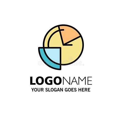 Analysis Chart Data Diagram Monitoring Business Logo Template Flat Color Stock Vector