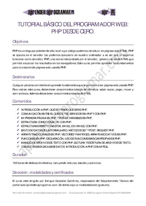 cu00800 b ficha curso tutorial basico programador web php desde cero