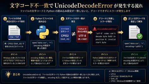 Python Unicodedecodeerror が発生する原因と対処法（windows） 覚え書きcom