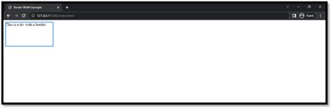 Css Border Width Tpoint Tech