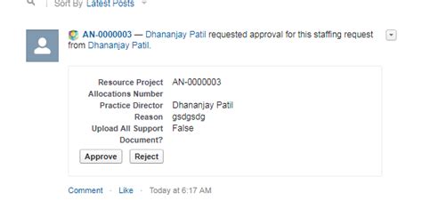 How To Appear Chatter Posts For Approval Requests In Lightning