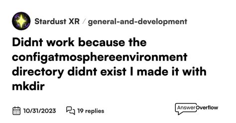 Didnt Work Because The ~configatmosphereenvironment Directory Didnt Exist I Made It With