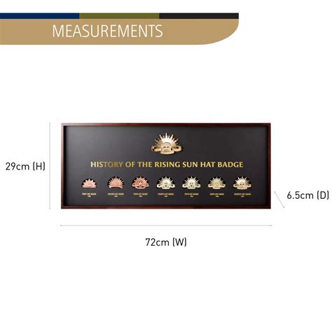 History Of The Rising Sun Hat Badge Wall Frame Military Shop