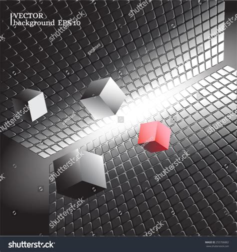 3d Cube Vector Background Stock Vector Royalty Free 255706882
