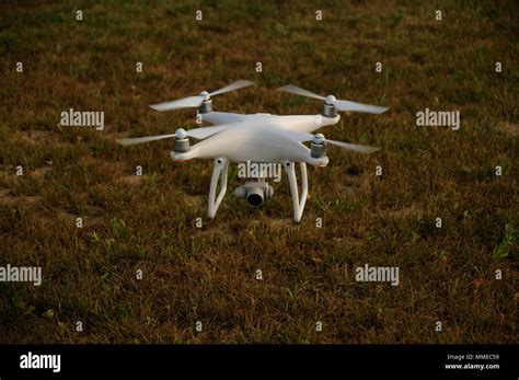 Quadrocopter Drone Taking Off Stock Photo Alamy