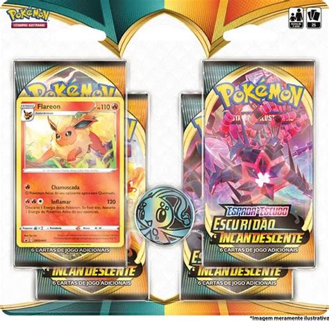 Pokémon Ee 3 Escuridão Incandescente Flareon Blister 4 Mercadolivre