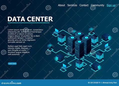 data center cloud database concept of big data processing center hosting server or data