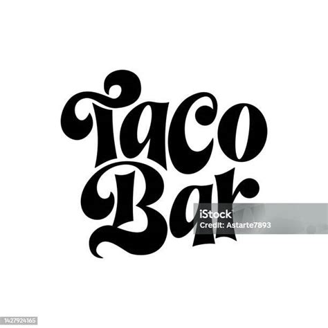 타코 문구 타이포그래피 디자인 재미있는 인용문 손으로 그린 편지 푸드 트럭 이벤트 스티커 벡터 일러스트 레이 션 거리에 대한