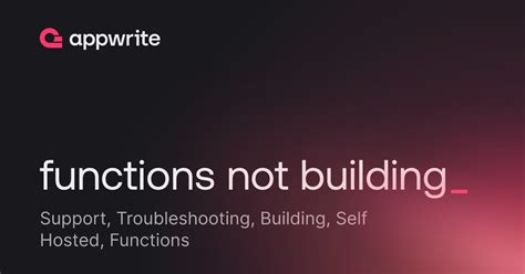 Functions Not Building Threads Appwrite