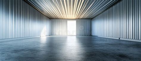Freight Container Tunnel With Blank Space For Creative Text Or Branding In The Global