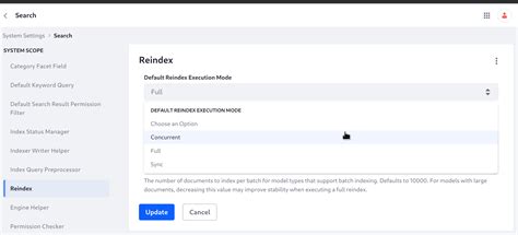 Reindexing Modes Liferay Official Documentation Liferay Learn