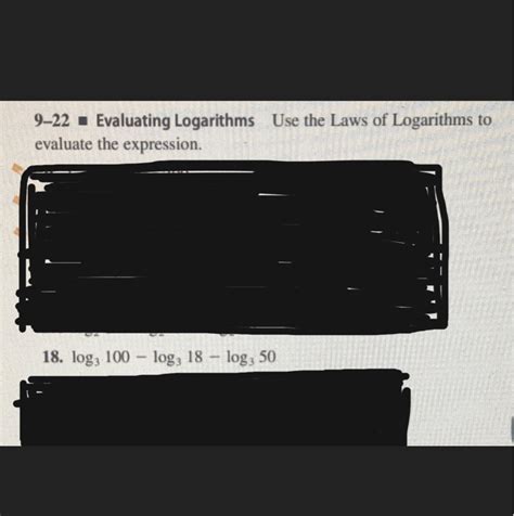 Solved Evaluating Logarithms Use The Laws Of Chegg Com
