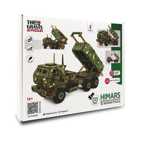 3d Wooden Himars Artillery System Puzzles For Adults Military Combat Vehicle Constructor Kit