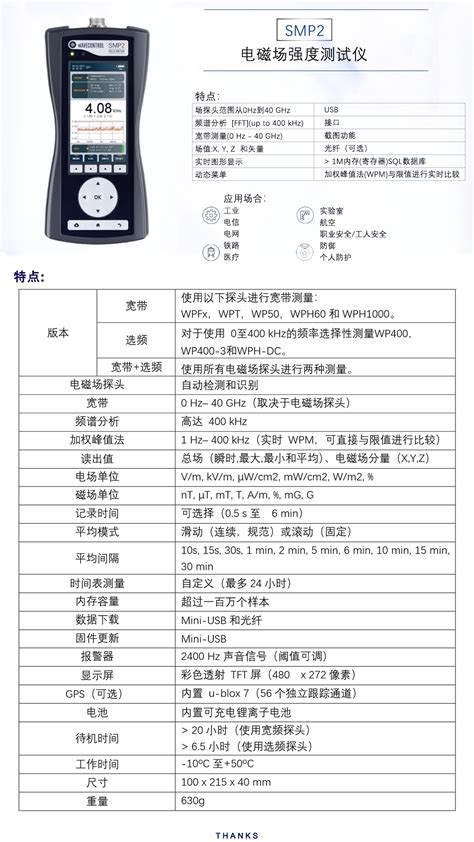 Smp2电磁场强度测试仪 北京翠海佳诚磁电科技有限责任公司