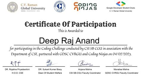 Deep Raj Anand On Linkedin Certificateofparticipation Continuouslearning